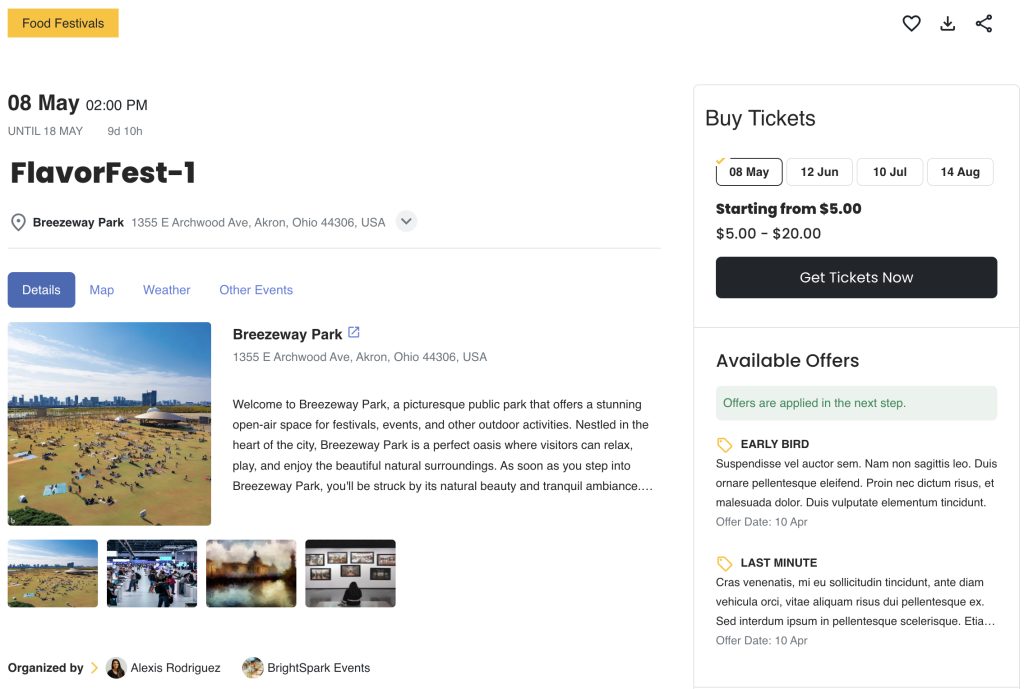 Frontend Screenshots - EventPrime