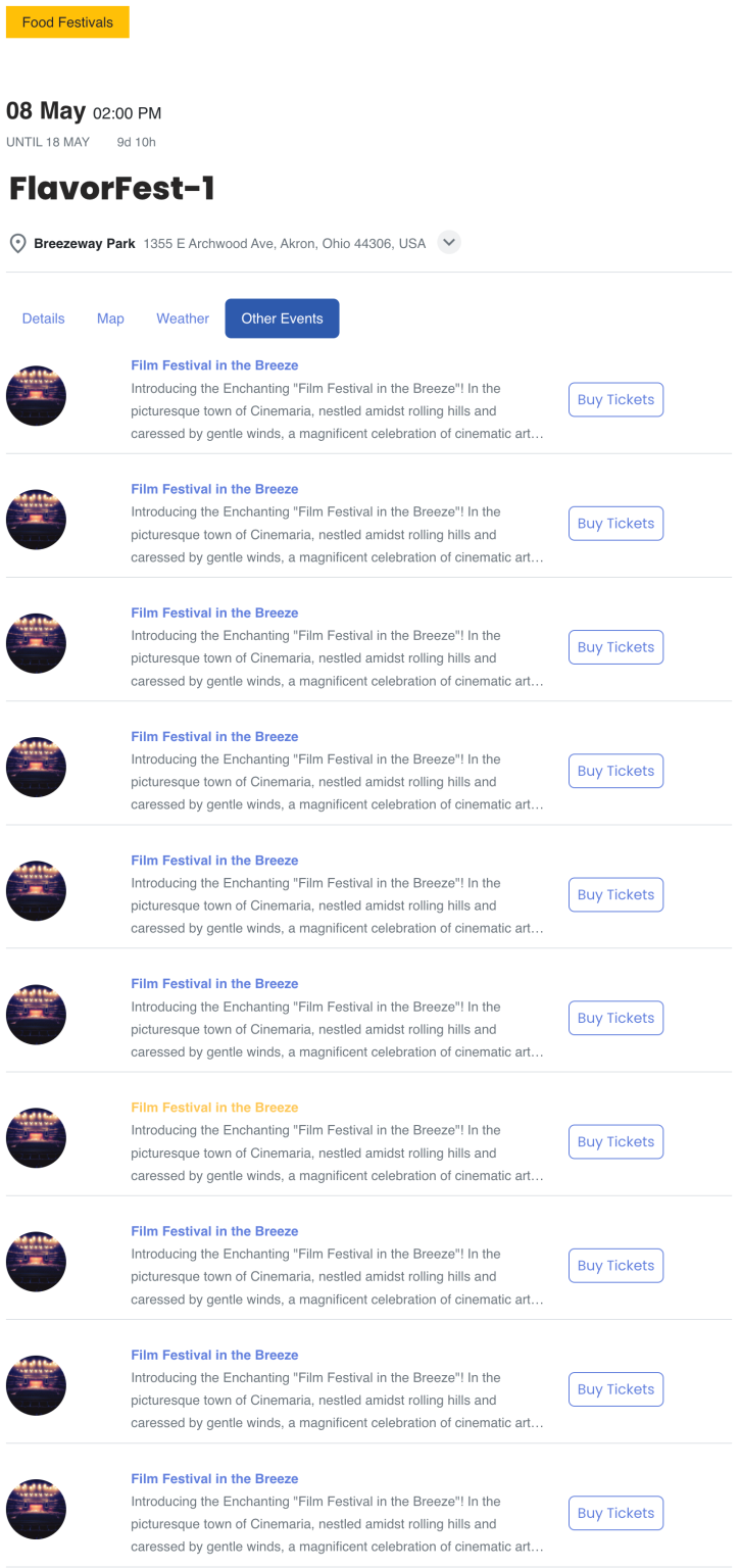 Frontend Screenshots - EventPrime