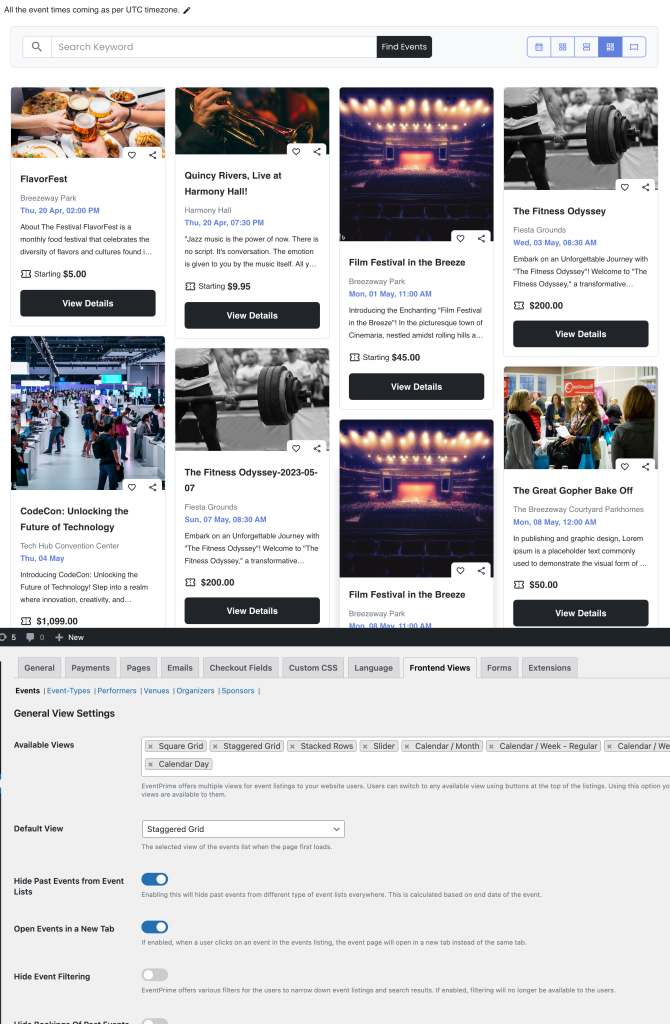 Frontend Screenshots - EventPrime