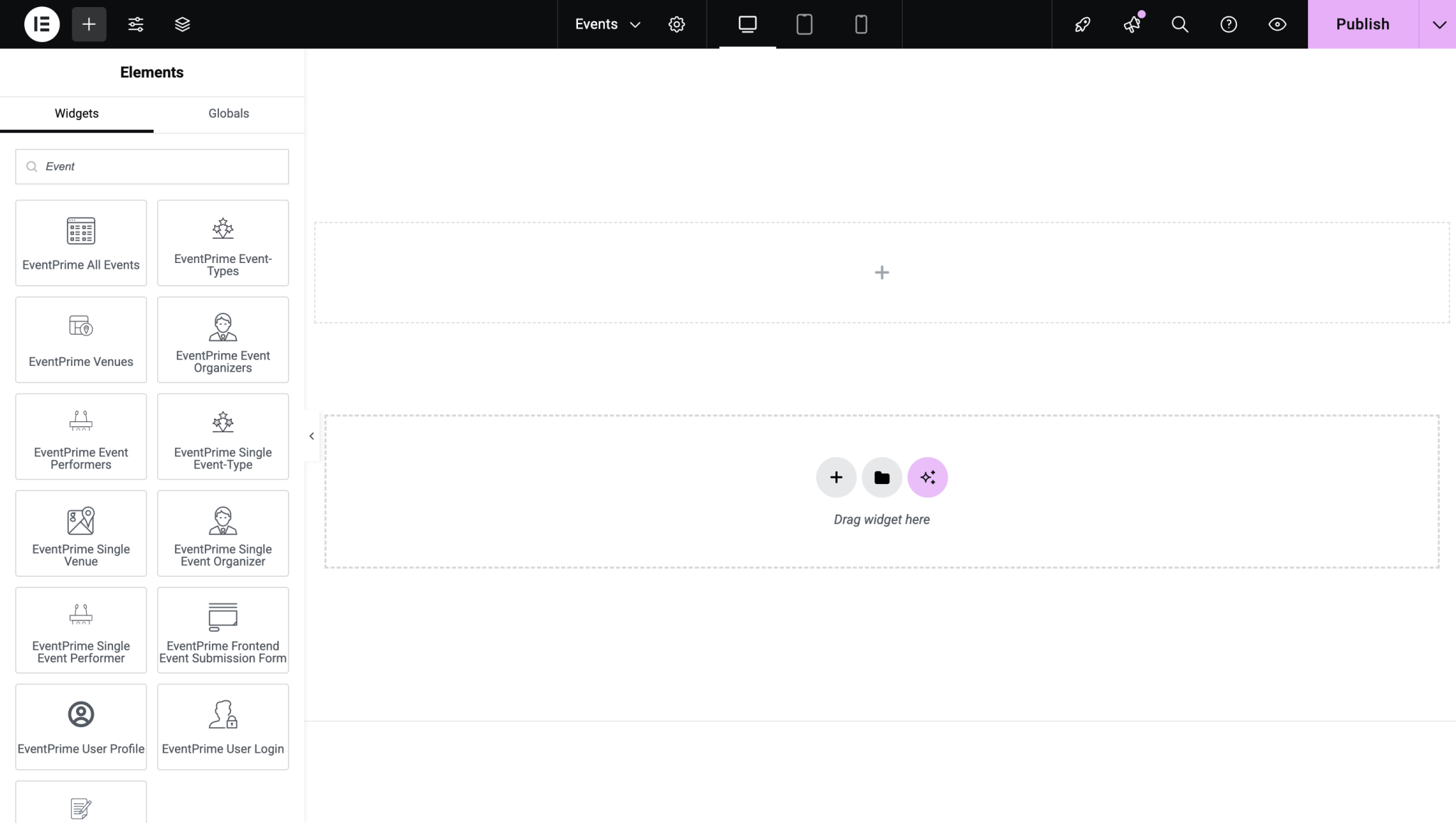 Elementor Integration - EventPrime