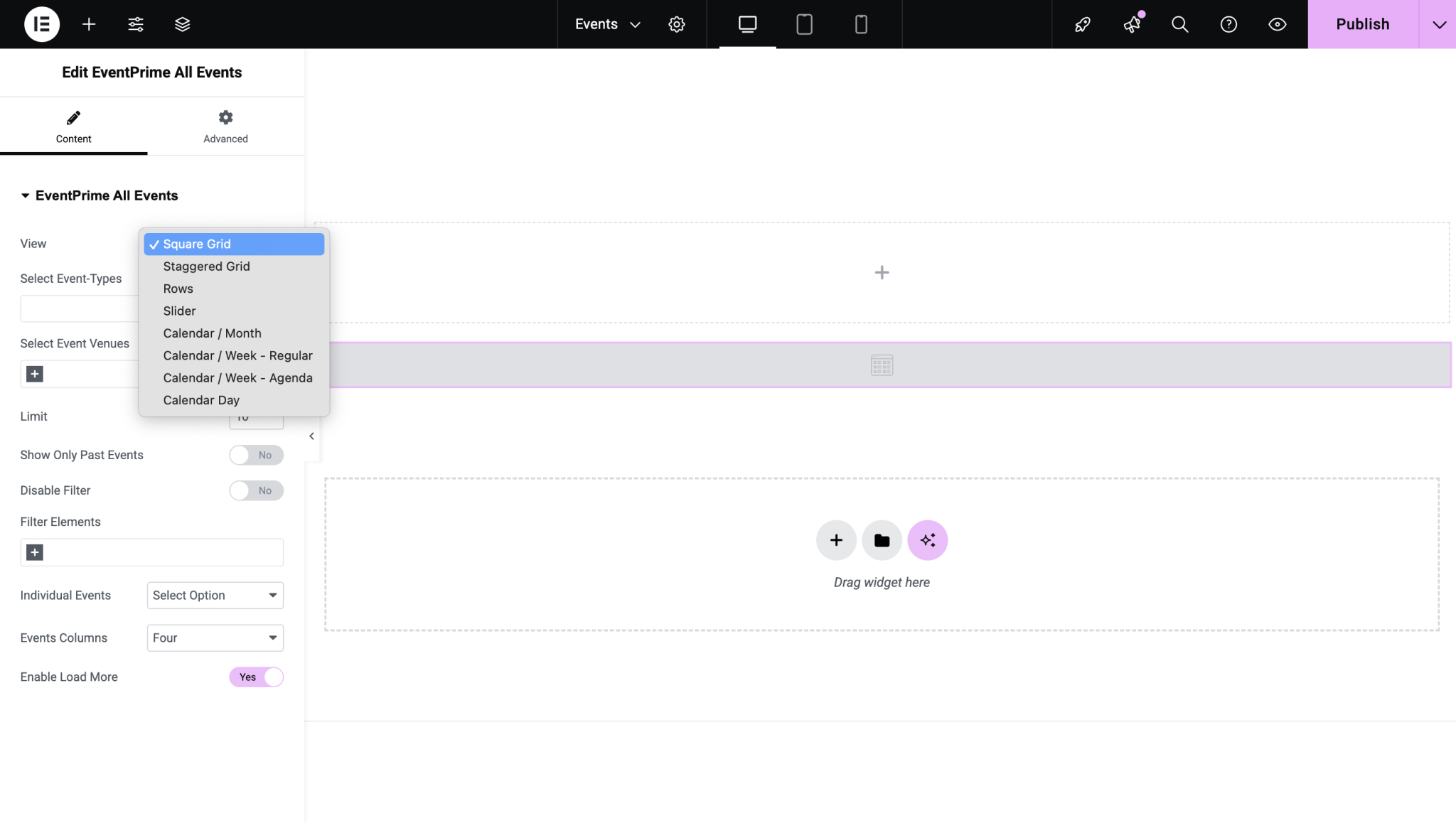 Elementor Integration - EventPrime