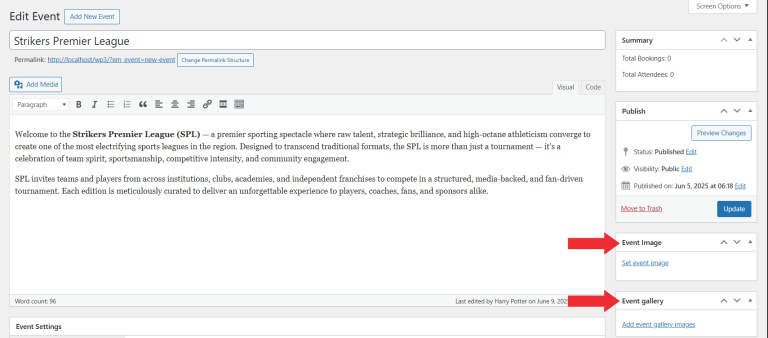 How to Add Event Image and Gallery to a WordPress Event - EventPrime